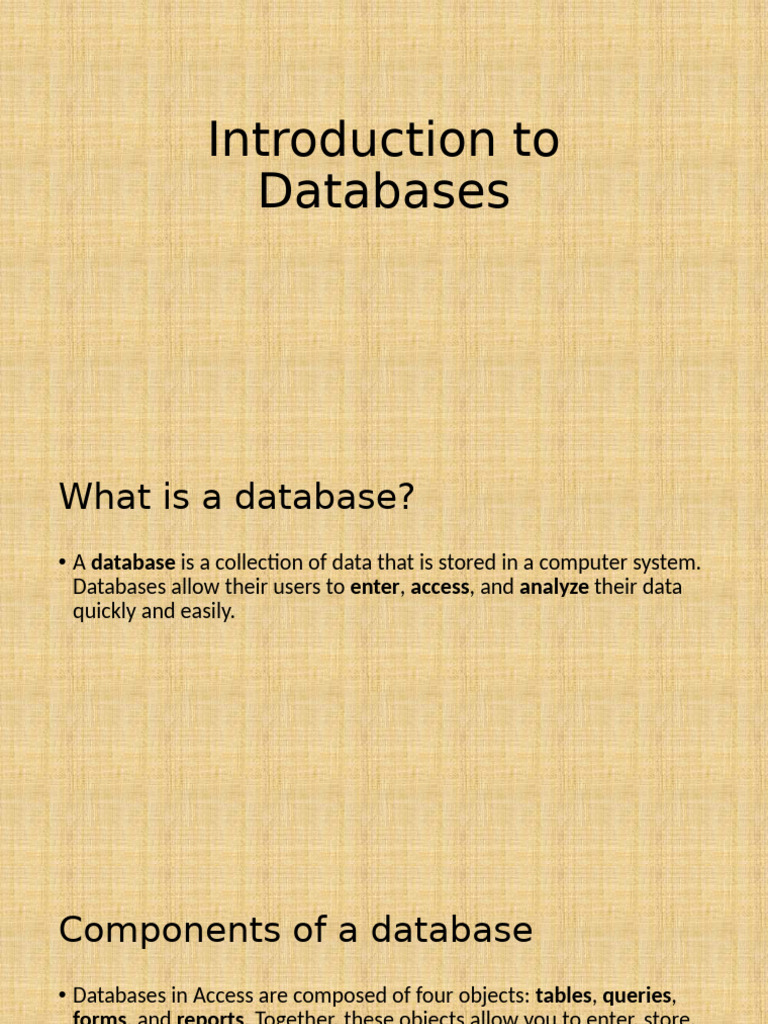 Introduction To Databases | PDF