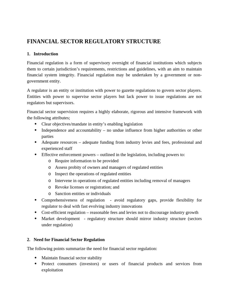 Overview of Kenya's Financial Regulation Structure | PDF | Insurance ...