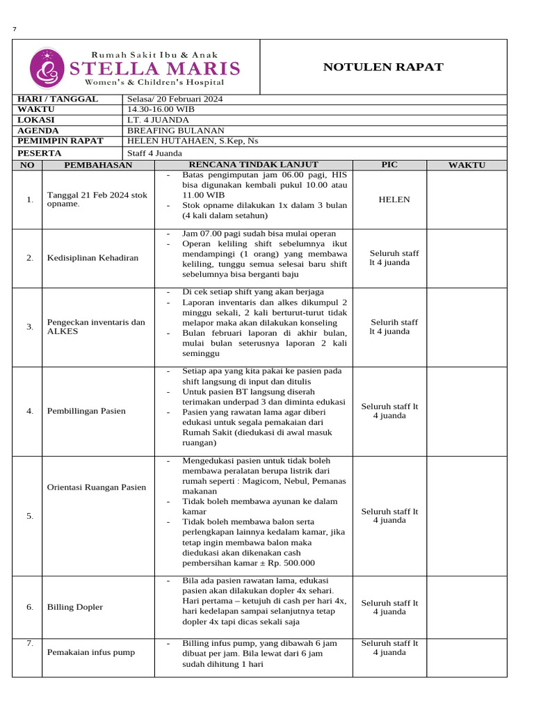 Format Notulen Feb24 | PDF