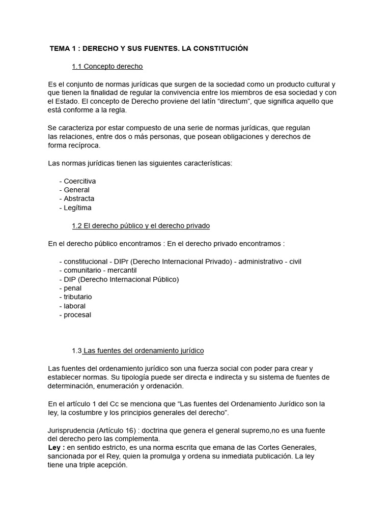 Nociones Básicas de Derecho T1 | PDF | Constitución | Ley Pública