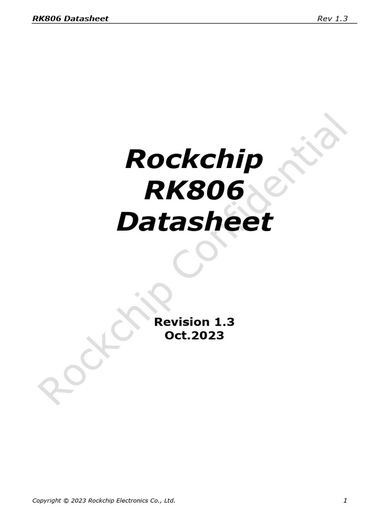 Rockchip-RK806-1 C5156483 | PDF | Computer Engineering | Electrical Engineering