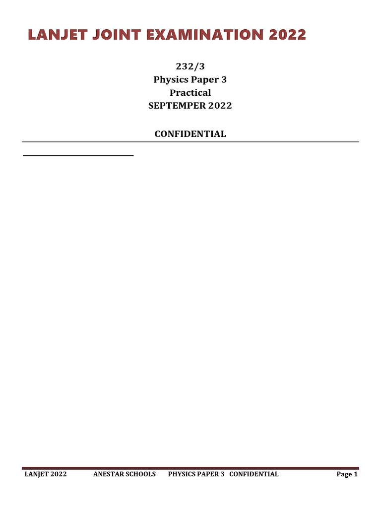 Physics Exam Prep Guide | PDF