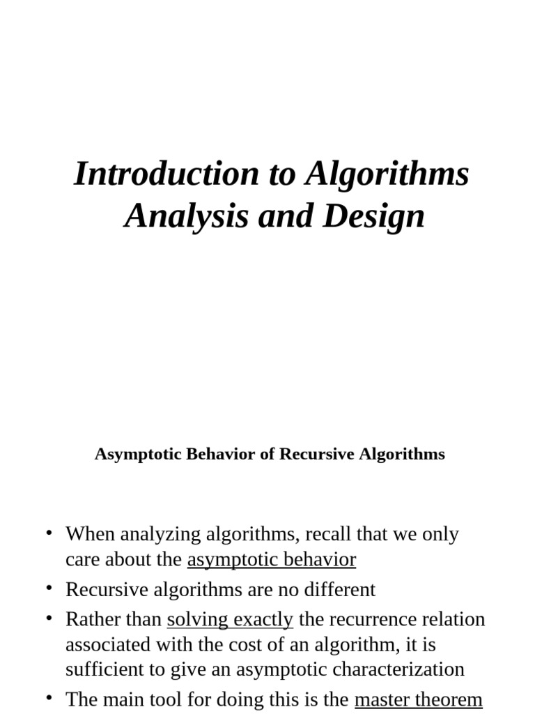 Master theorm DAA | PDF | Algorithms And Data Structures | Algebra