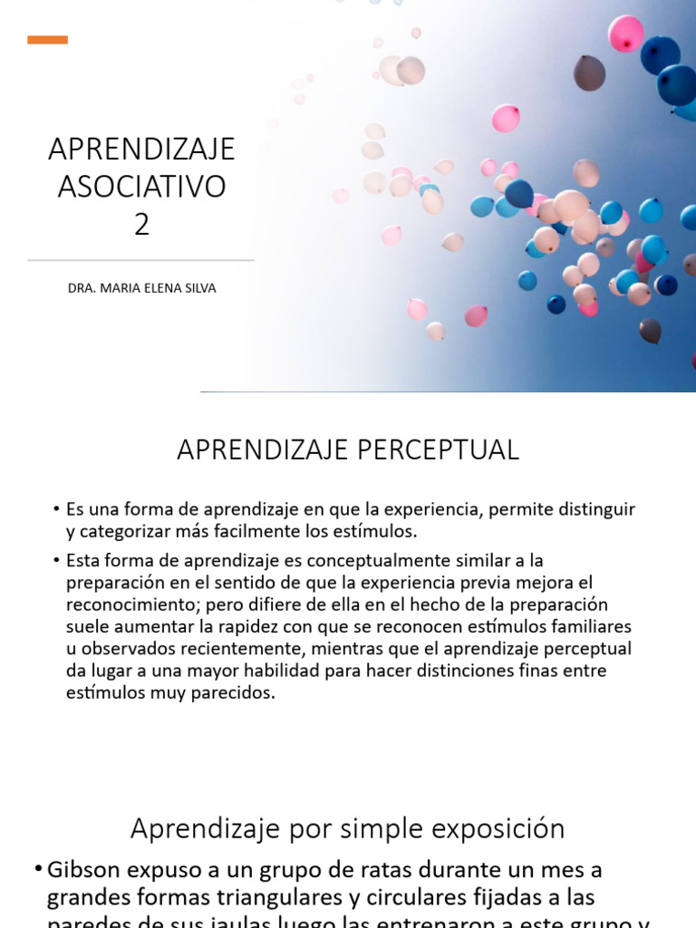 5 APRENDIZAJE ASOCIATIVO 2 | PDF