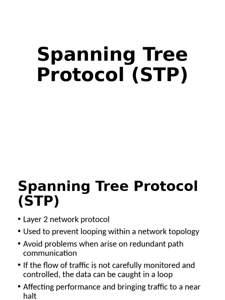 Spanning Tree Protocol | PDF | Network Switch | Physical Layer Protocols