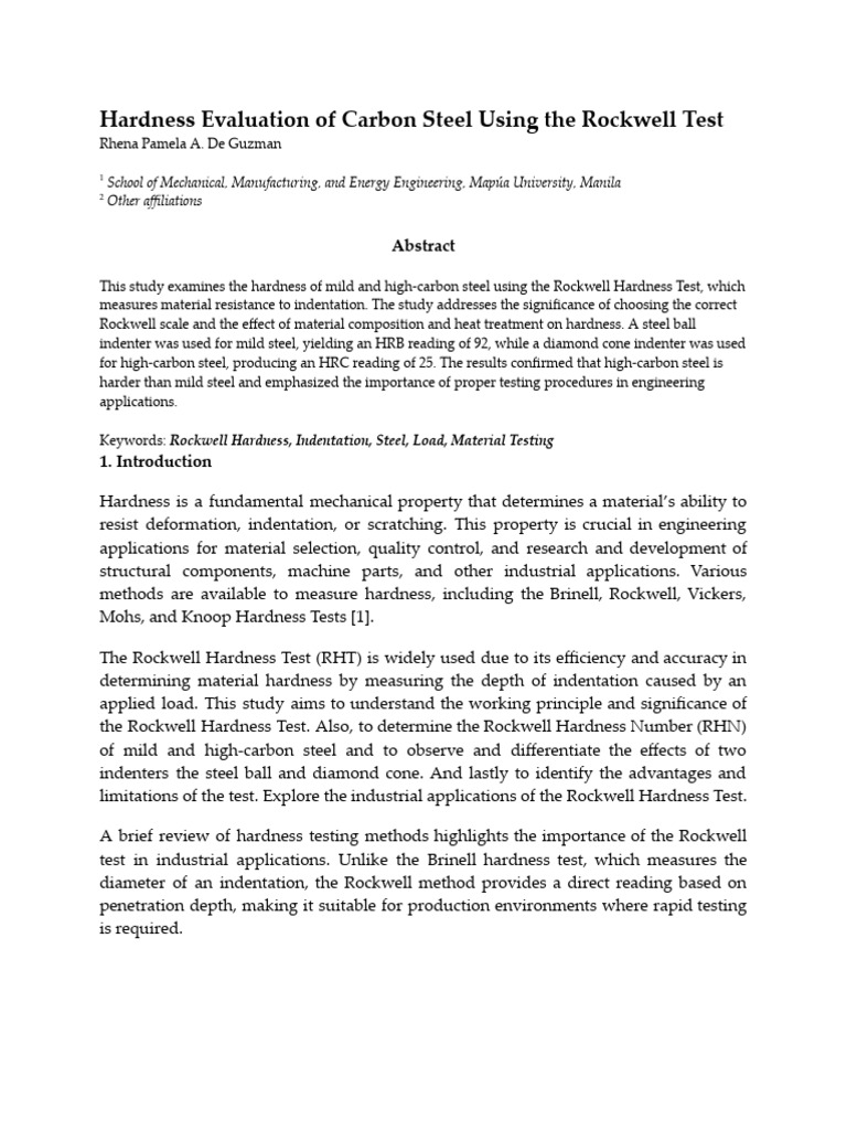 Lab Report 3 | PDF | Hardness | Heat Treating