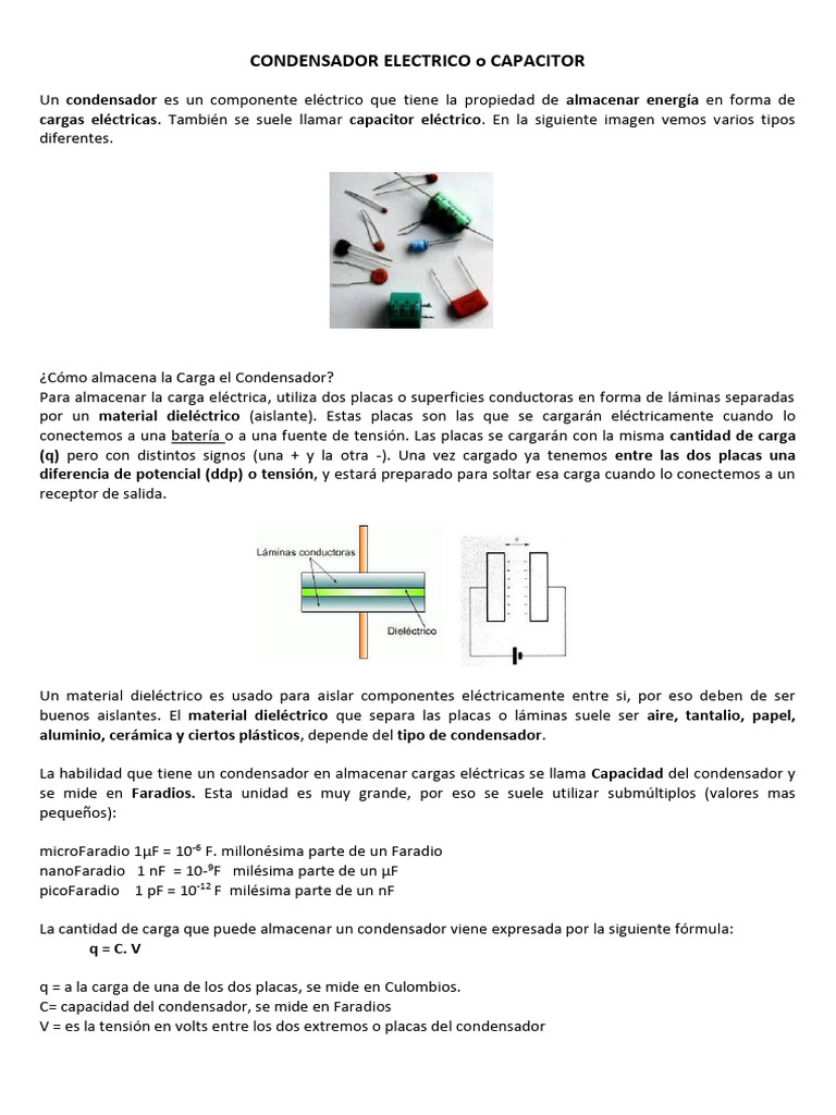 Capacitores | PDF | Condensador | Capacidad