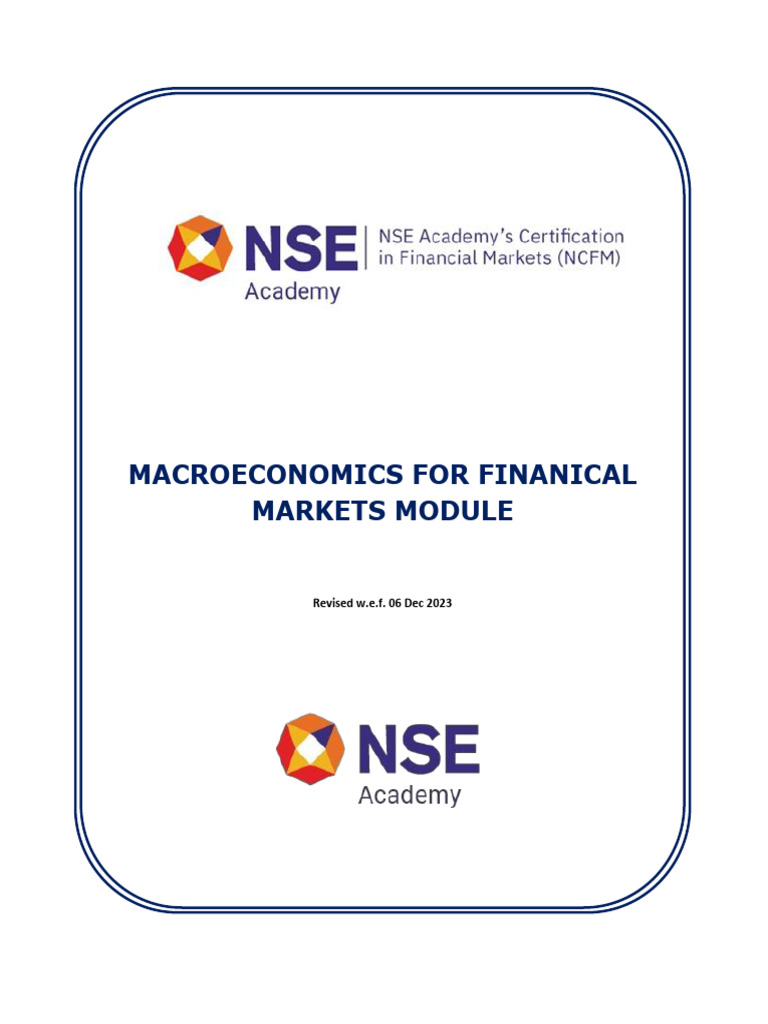Macroeconomics for Financial Markets Module | PDF | Cost Of Living ...