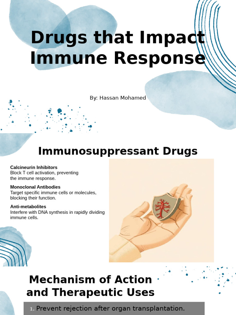 Drugs That Impact Immune Response | PDF