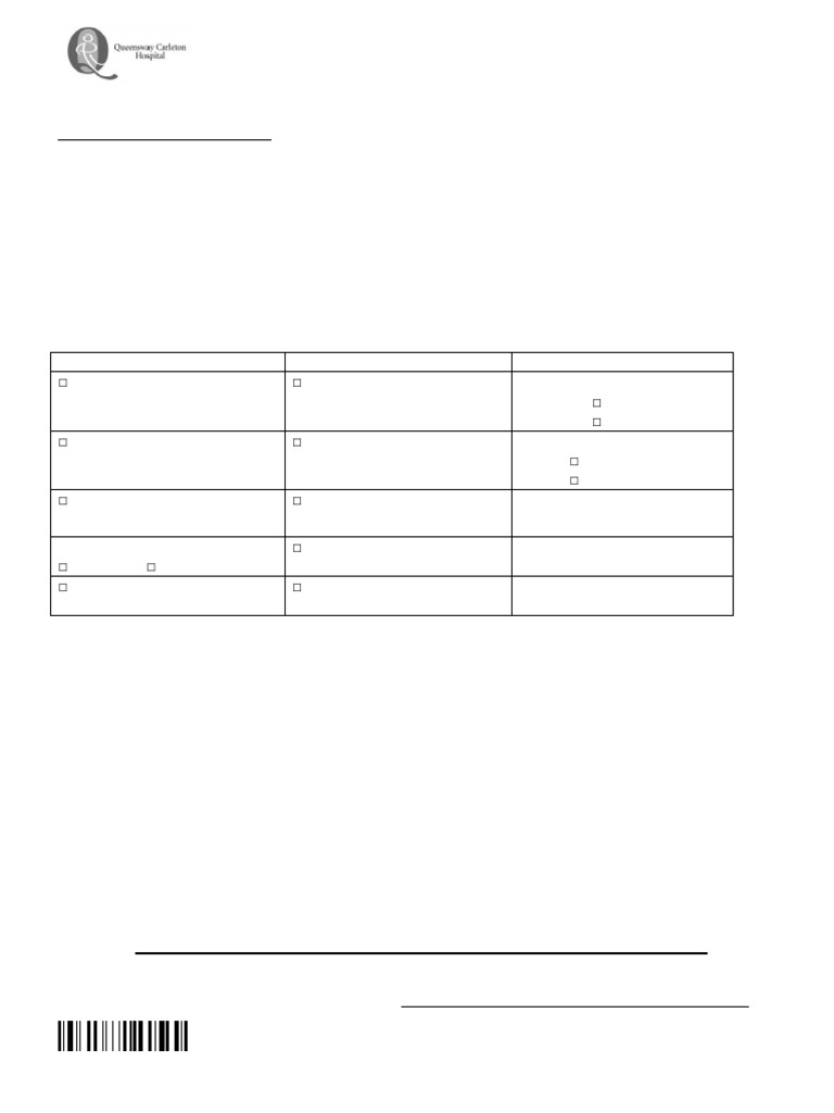 Electromyography Requisition Form - Queensway Carleton Hospital | PDF ...