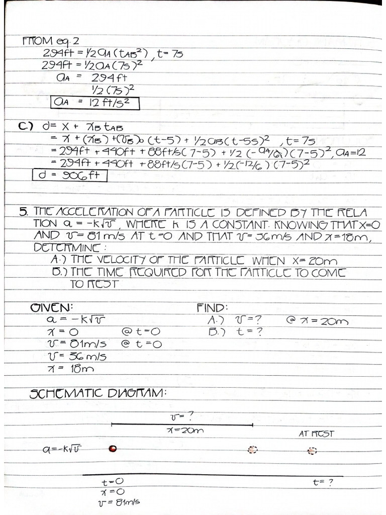 Dynamics of Rigid Bodies Problem 5 | PDF