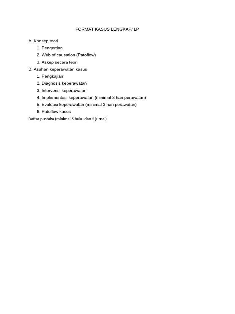 Format Kasus Lengkap | PDF