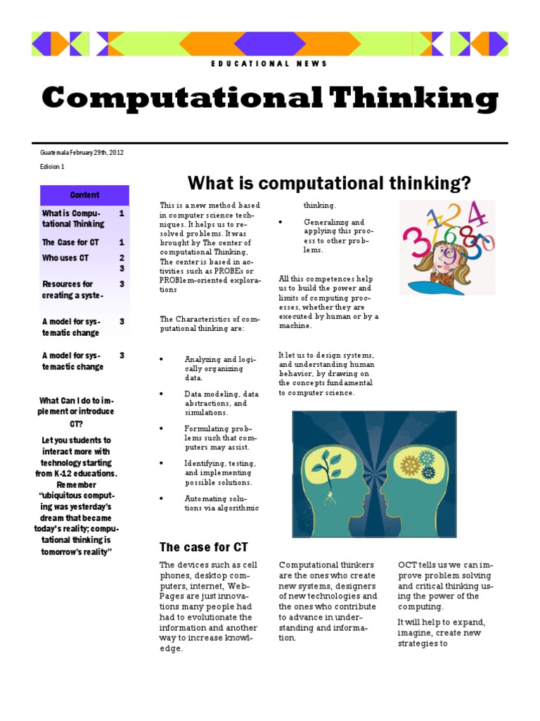 What Is Computational Thinking? | PDF | Computer Science | Thought
