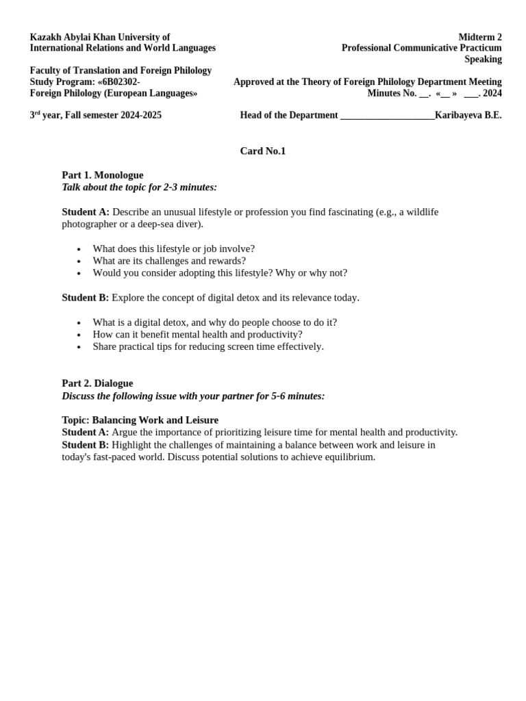 Midterm 2 Practicum Speaking | PDF | Fashion | Translations