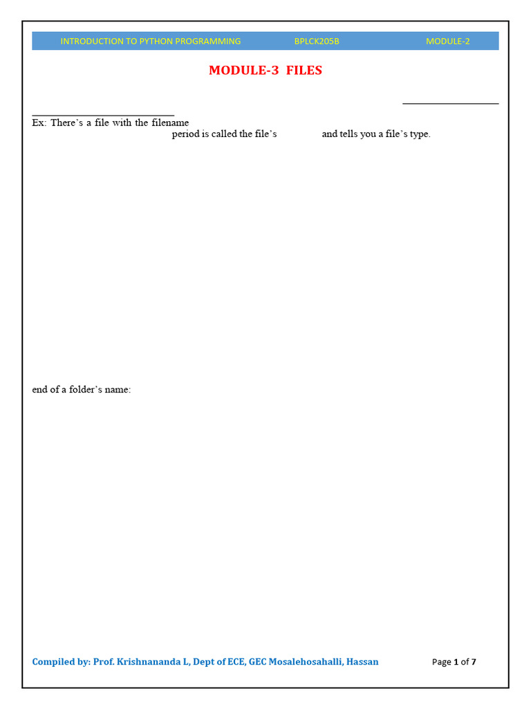 module3-Files additional topics | PDF | Computer File | Directory (Computing)