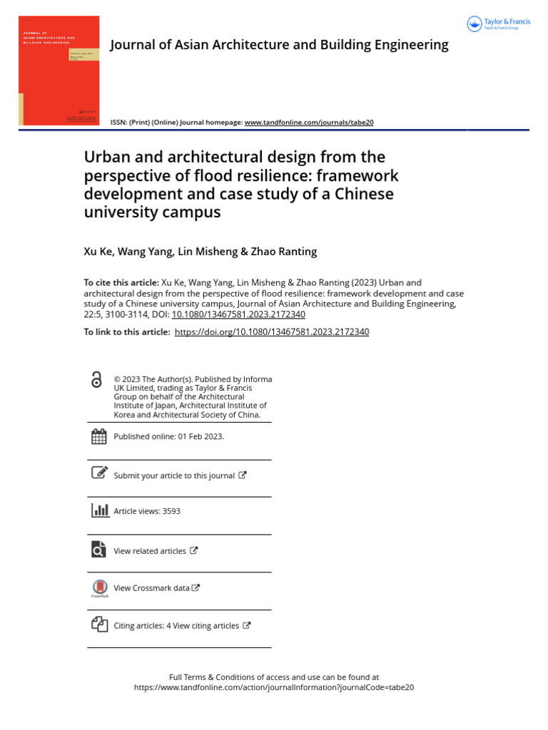 Urban and Architectural Design From The Perspective of Flood Resilience ...