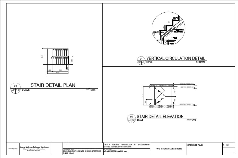 Vertical Circulation Detail Plan | PDF | Buildings And Structures | Floors