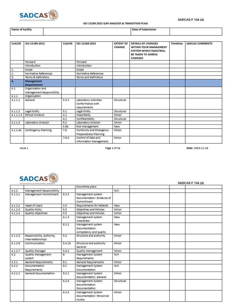 SADCAS_F_134(d)_-_ISO_15189_-_2022_Gap_Analysis_and_Transition_Plan ...