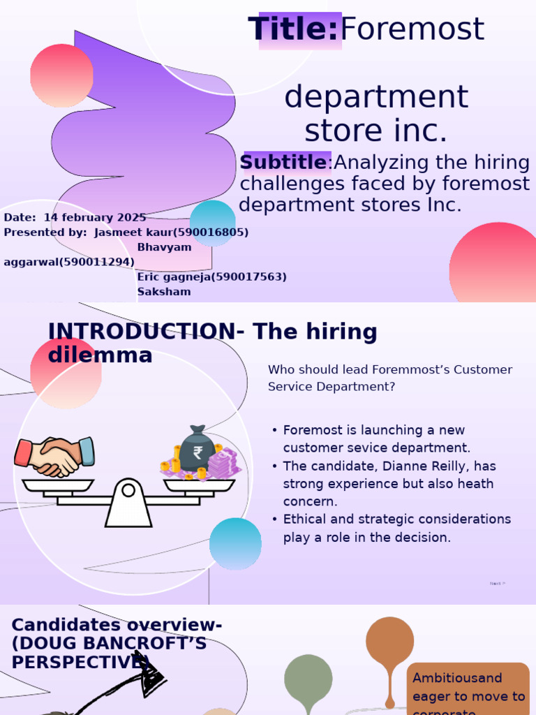 TitleForemost Department Store Inc | PDF | Applied Psychology | Psychology