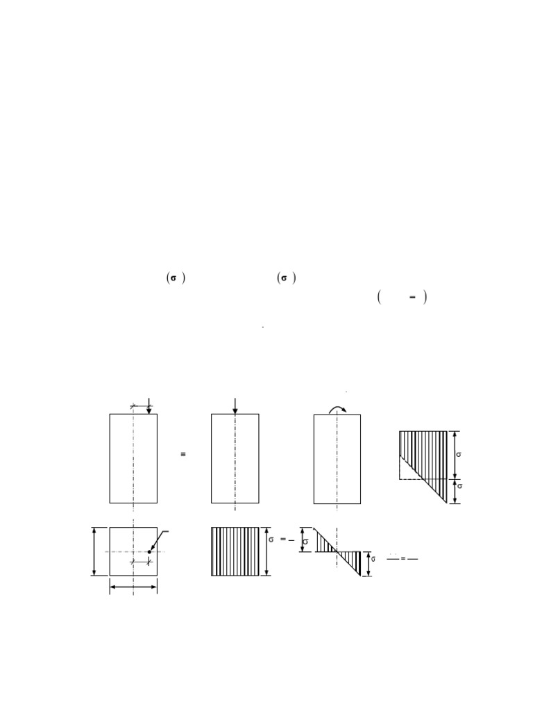 Combined Bending and Direct Stresses | PDF | Bending | Stress (Mechanics)