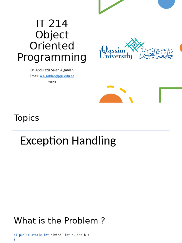 Presentation 7 | PDF | Class (Computer Programming) | Parameter ... Presentation 7 | PDF | Class (Computer Programming) | Parameter ...