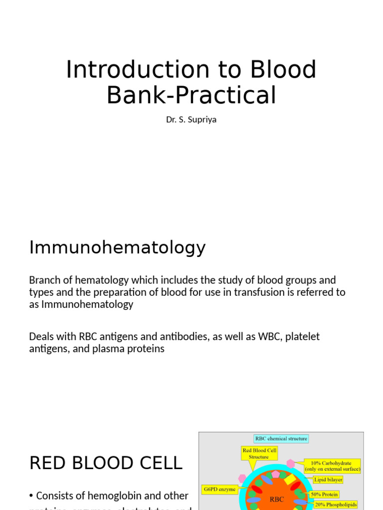 AHS-Blood Bank Intro Pract | PDF