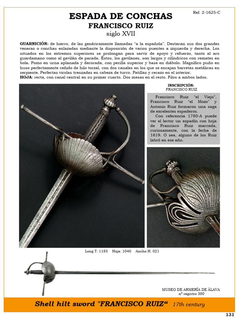 1625 Espada Conchas | PDF | Espada | Armas de hoja