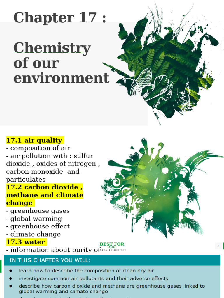 Chapter 17; Chemistry of Our Enviromet | PDF | Greenhouse Gas ...