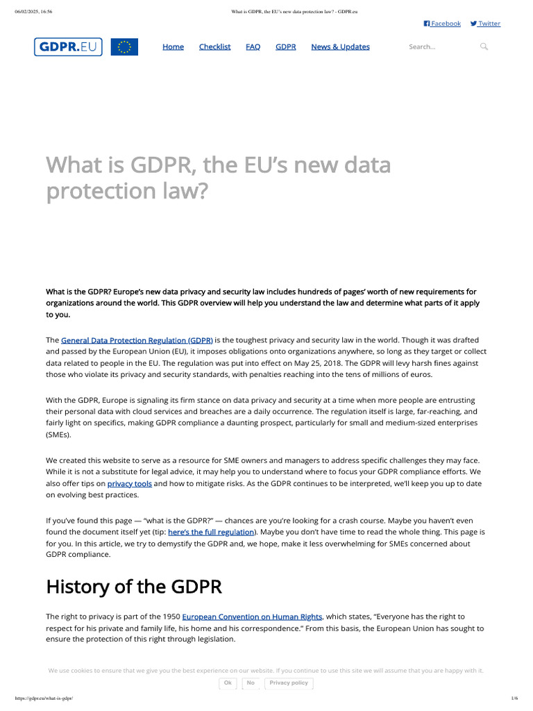 What Is GDPR, The EU's New Data Protection Law - GDPR - Eu | PDF ...