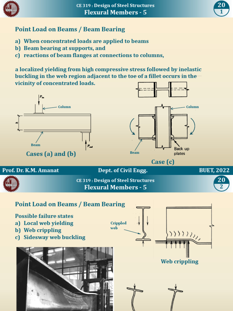 Slide 20 Flexural Members 05 | PDF | Buckling | Beam (Structure)