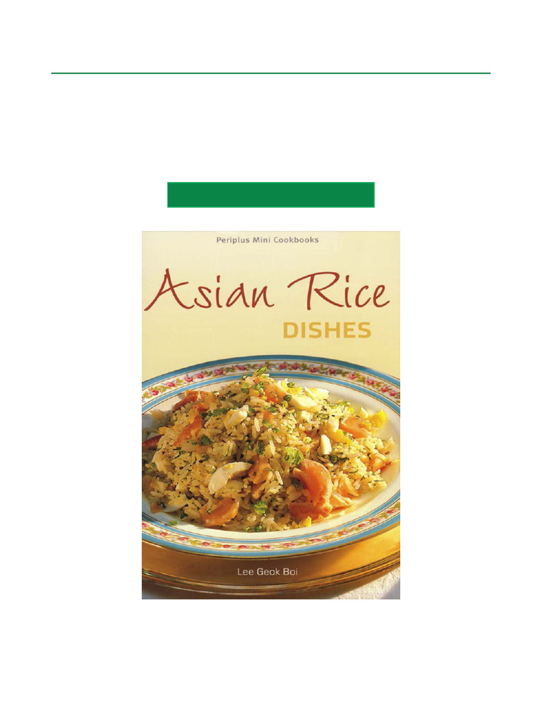 Mini Asian Rice Dishes Cookbook | PDF