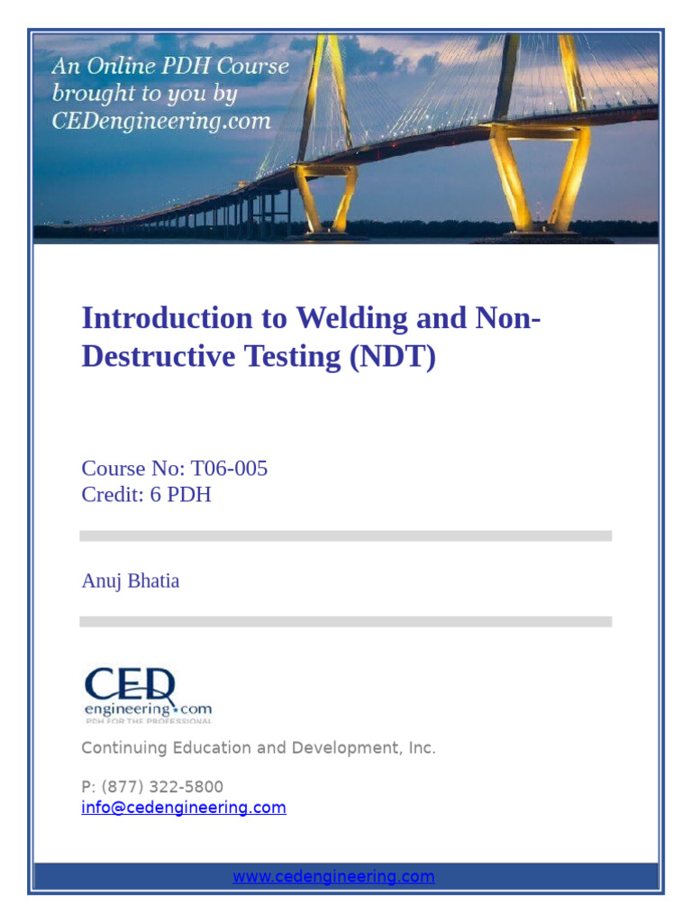 Introduction To Welding & Non-Destructive Testing (NDT) - R1 | PDF ...