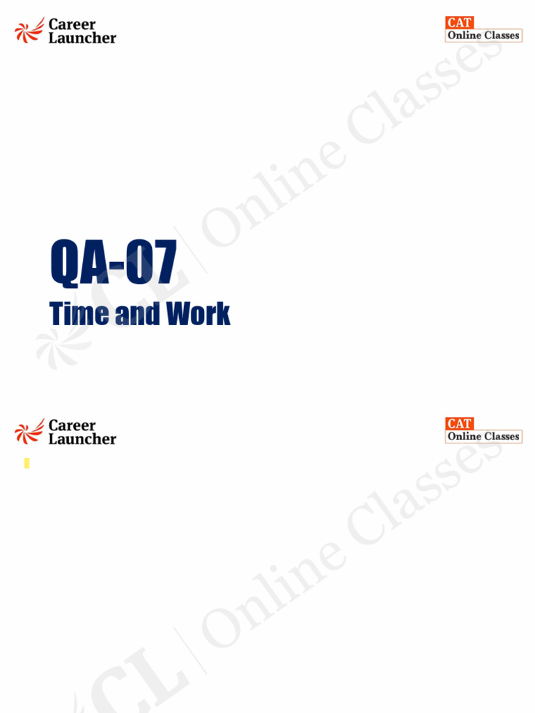 QA 07 Time - Work | PDF