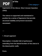 Anatomy of Female Reproductive Ligaments | PDF | Uterus | Ovary