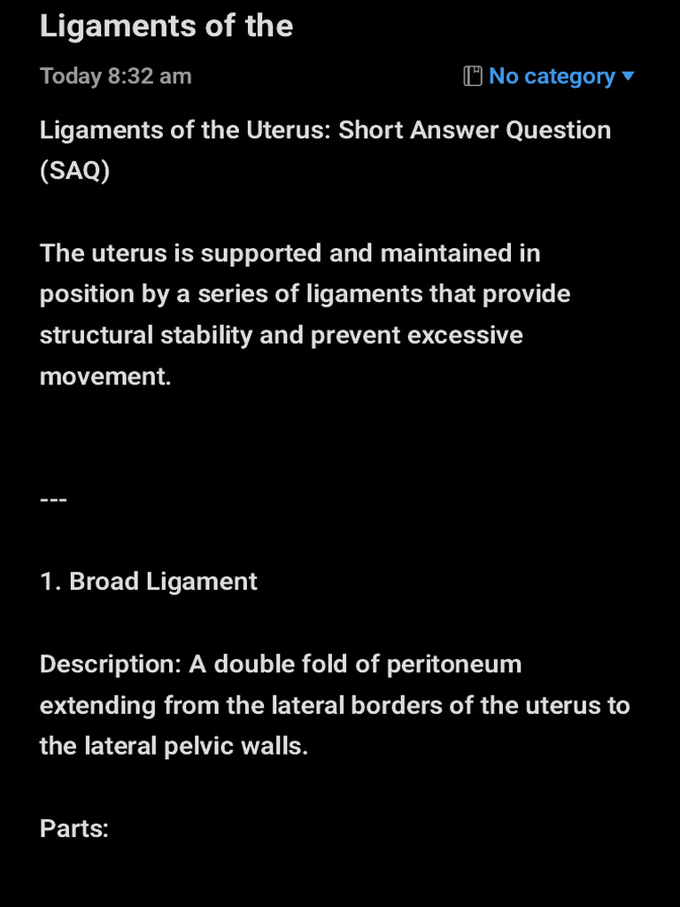 Ligament of Uterus_084650 | PDF