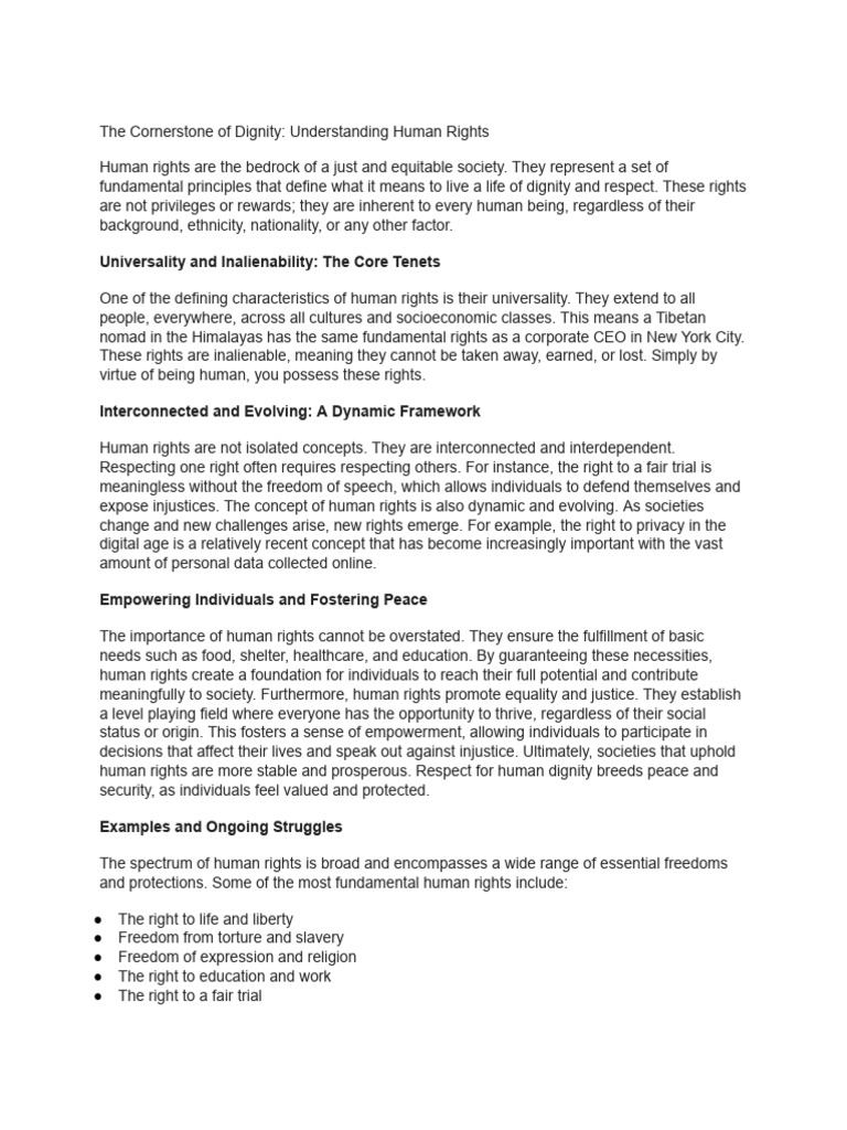 Human Rights: A Universal Guide | PDF | Human Rights | Rights