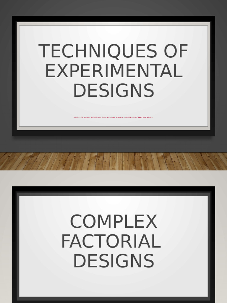 Techniques of Experimental Designs Part 2 12042021 120456am | PDF ...