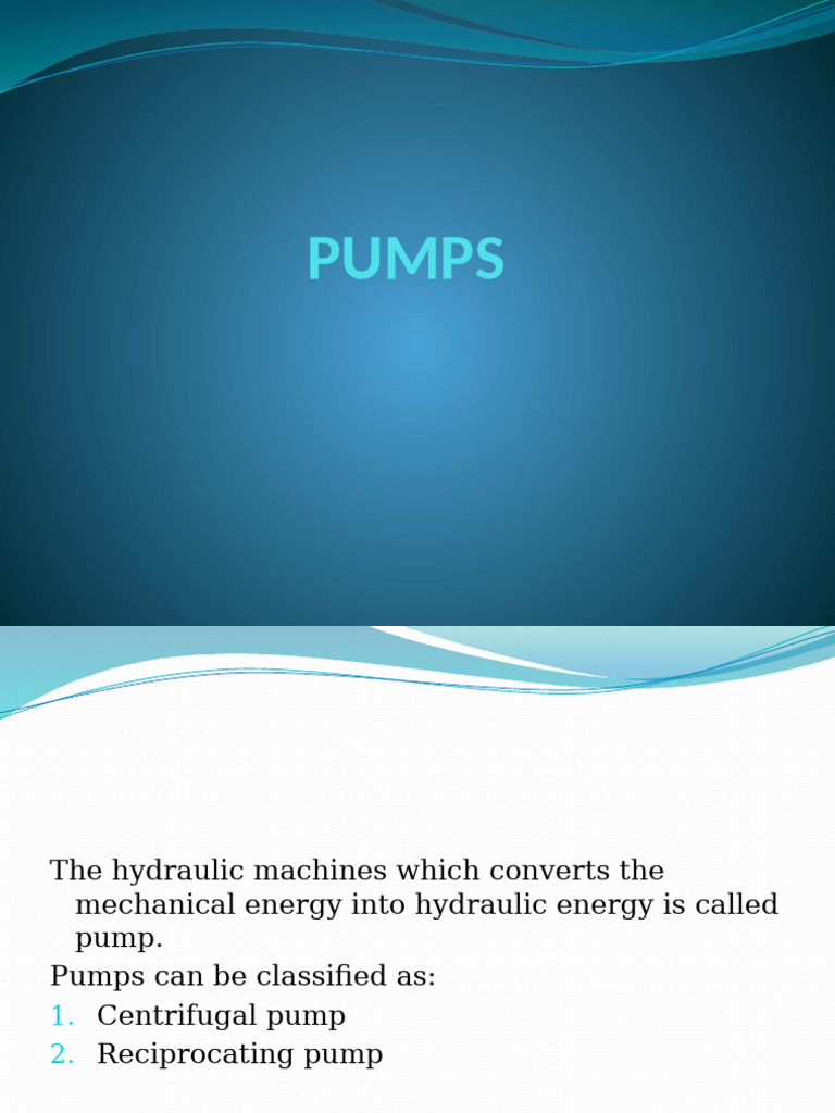 Pumps | PDF