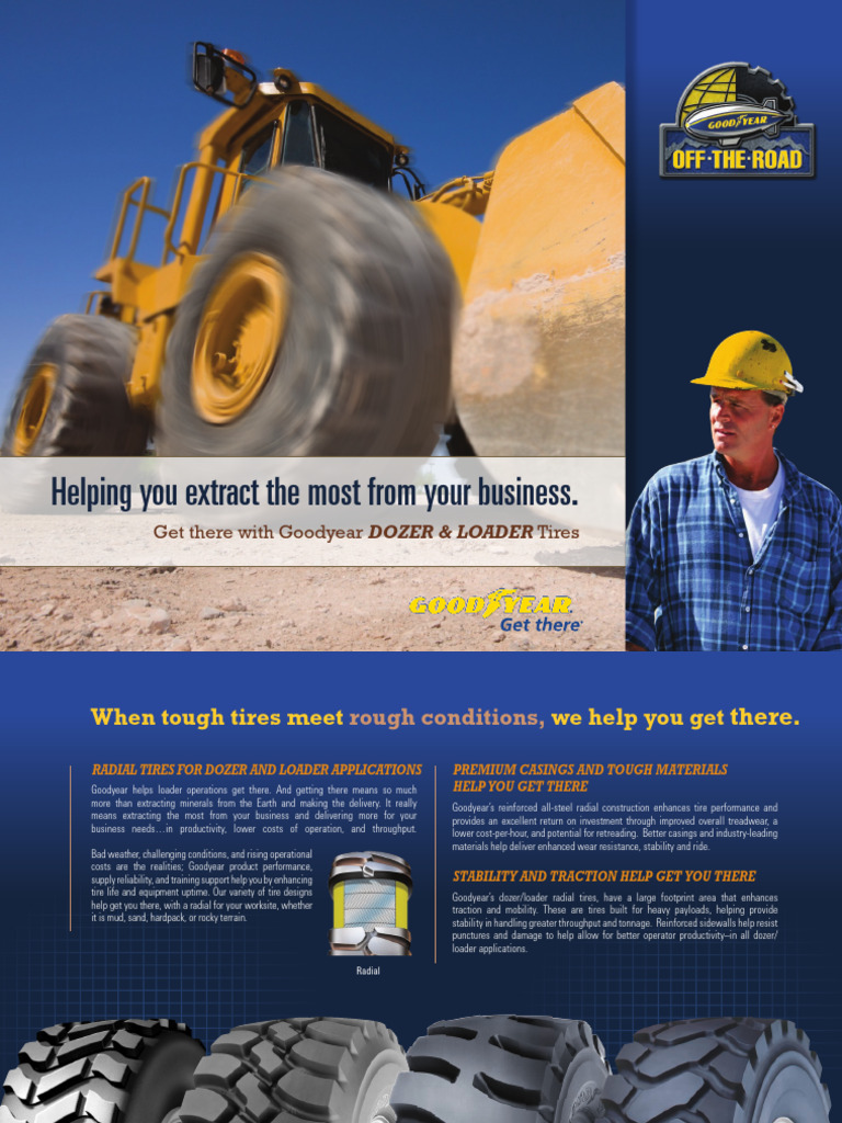 Goodyear Dozer & Loader Tire Guide | PDF | Tire | Products