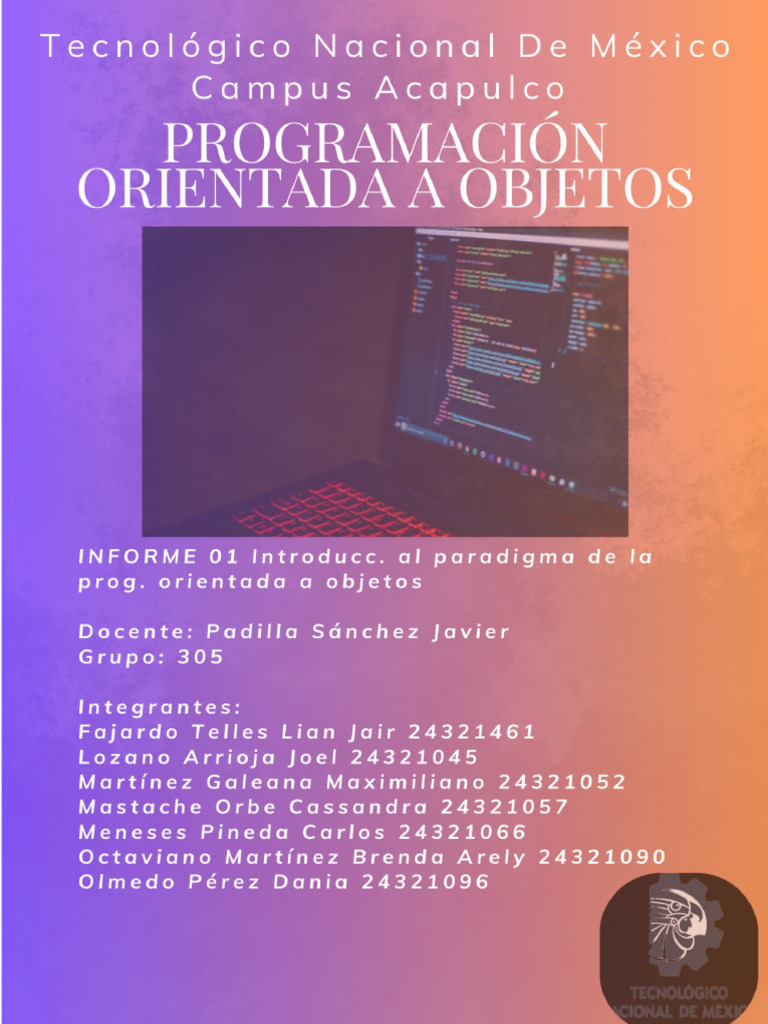 U1 INFORME 01 Introducc. Al Paradigma de La Prog. Orientada A Objetos | PDF | Herencia ...