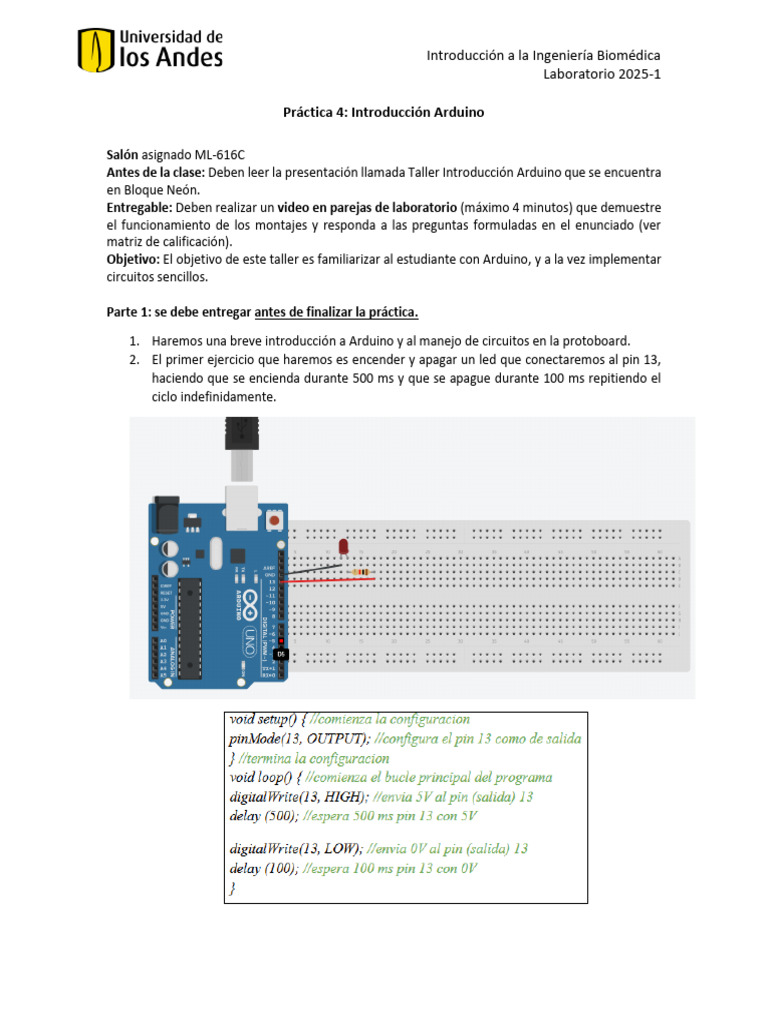 Practica 4 - Introduccion Arduino | PDF | Diodo emisor de luz | Semáforo