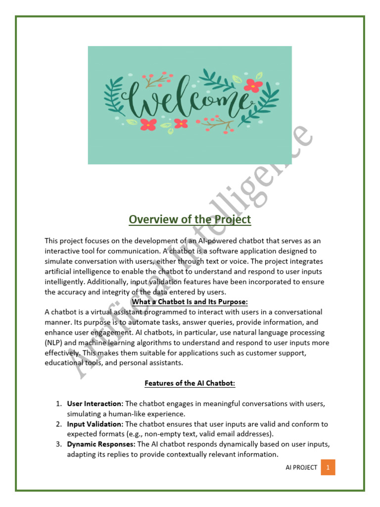 Project Work 605 Artificial Intelligence | PDF | Artificial ...