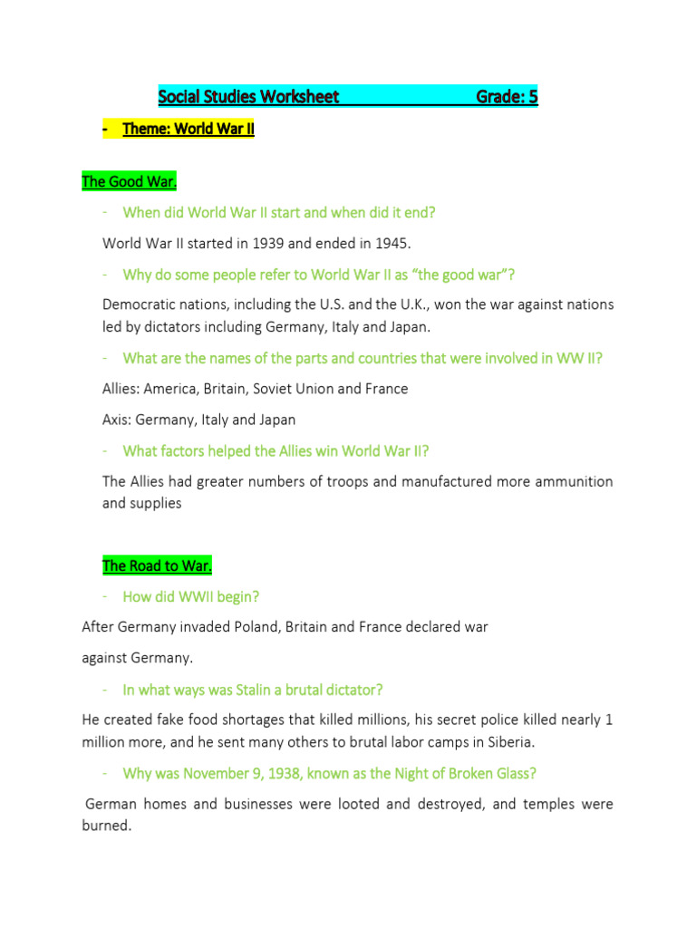 World War II Overview and Key Events | PDF