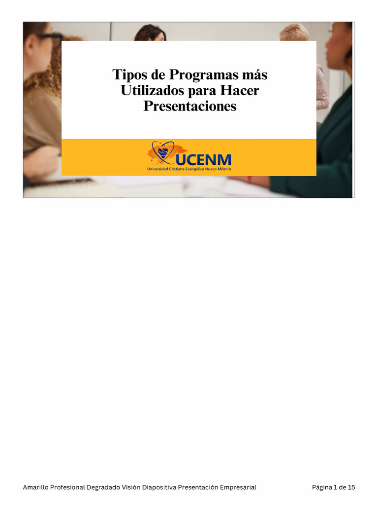 Presentación Sobre Los Tipos de Programas | PDF