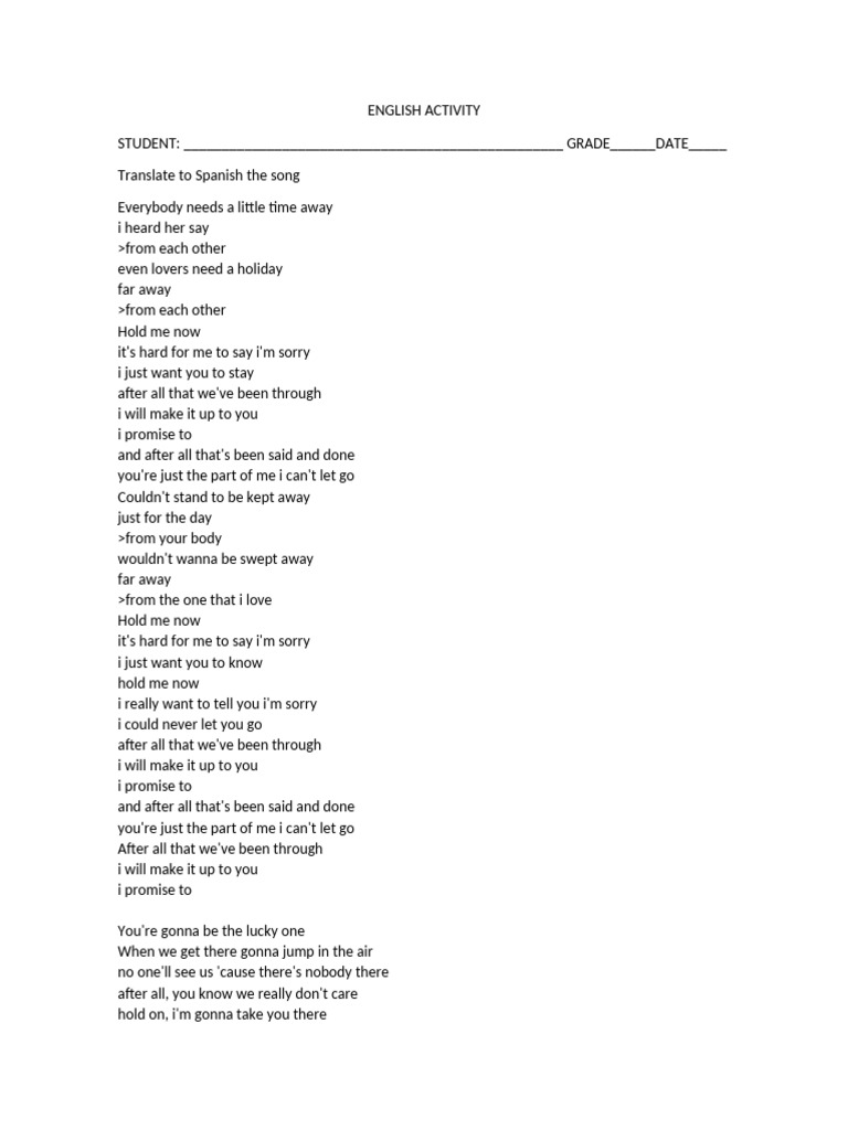 Hard To Say I M Sorry | PDF