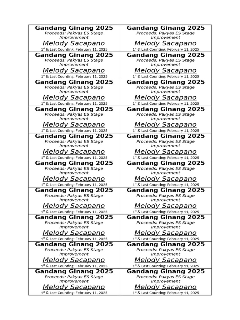 Gandang Ginang 2025 Overview | PDF