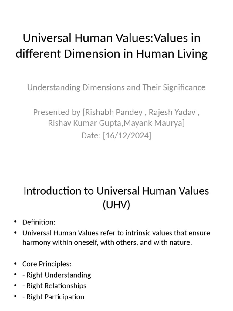 Universal Human Values | PDF Universal Human Values | PDF