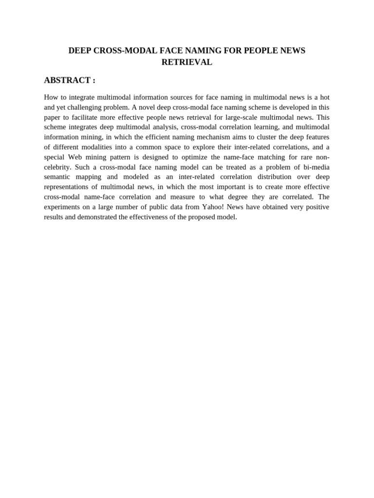 76.deep Cross-Modal Face Naming For People News Retrieval | PDF ...