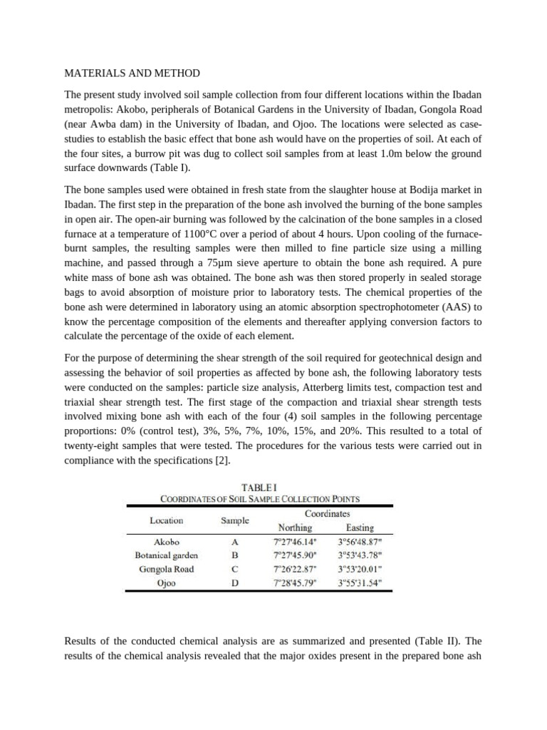 Materials and Method | PDF | Soil | Applied And Interdisciplinary Physics