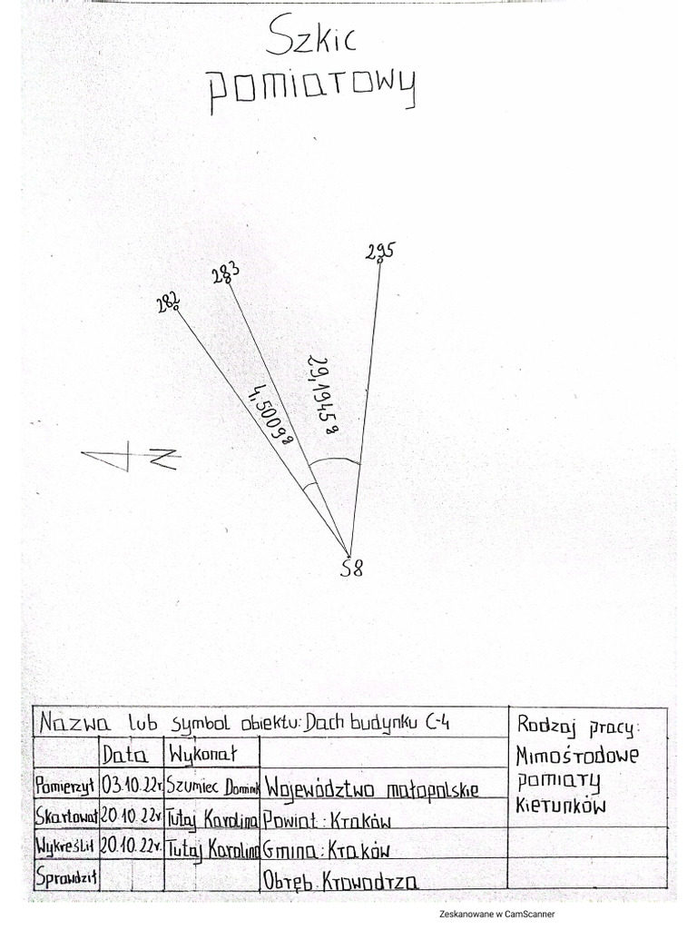 Szkic Pomiarowy | PDF